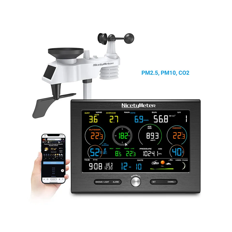 NicetyMeter (0371-020T) 7-in-1 Wi-Fi Weather Station ,Outdoor Weather ...